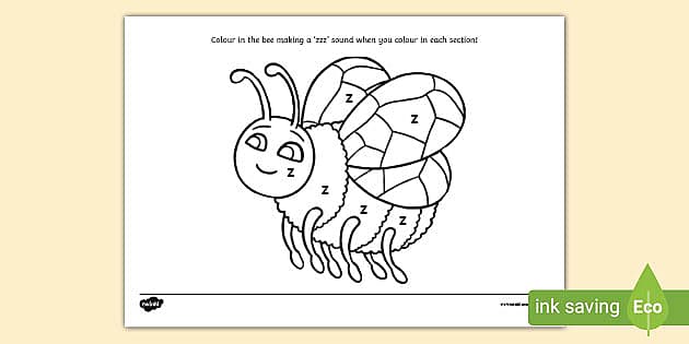 FREE! - Initial z Sound Production Colouring Sheet - Twinkl