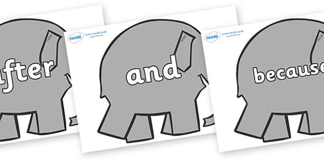 Connectives on Elephants to Support Teaching on Elmer