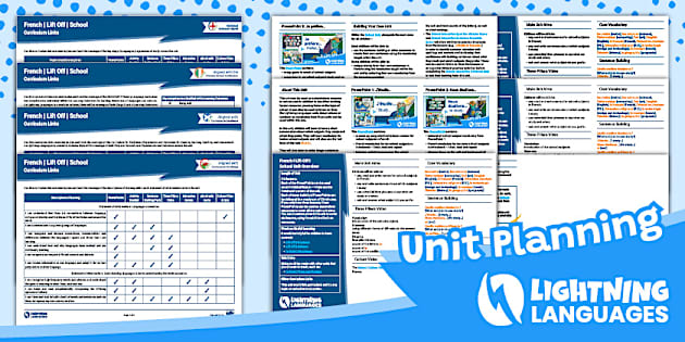 👉 Lightning Languages French School Planning - Twinkl