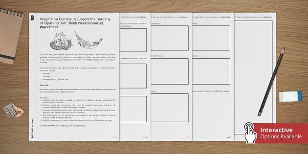 Imaginative Activity: 'Opal and Dart' (Book Week Resource)