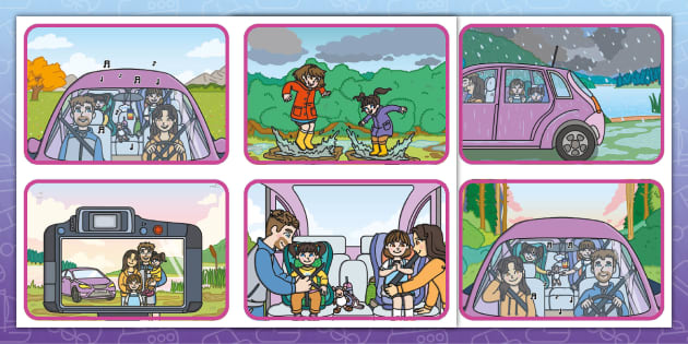 La plimbare cu mașina – Ordonarea secvențelor din poveste