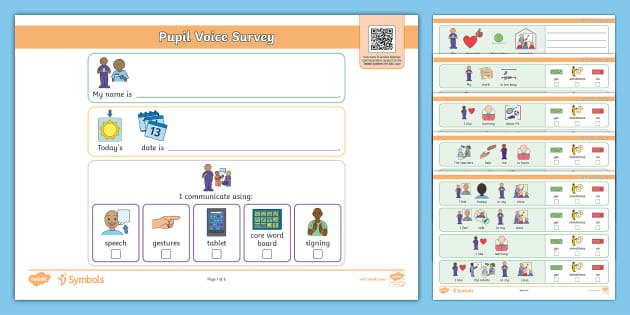 Twinkl Symbols: Pupil Voice Survey (teacher made) - Twinkl