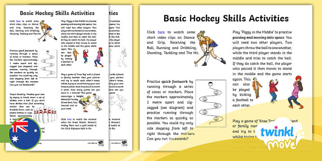 Hockey Games for PE at home - Twinkl Move - KS2