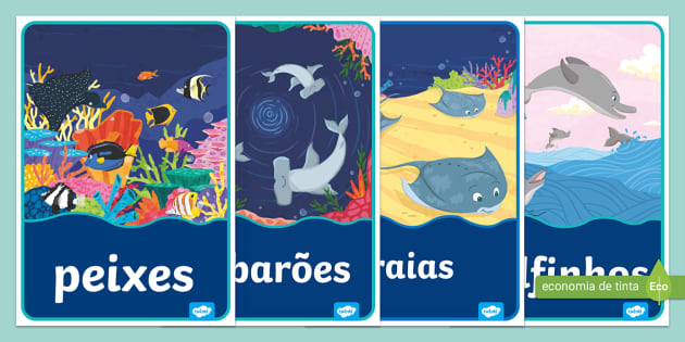 Vamos explorar o fundo do mar- Cartões com imagens - Twinkl