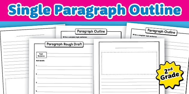 Second Grade Single Paragraph Outline Writing Worksheets