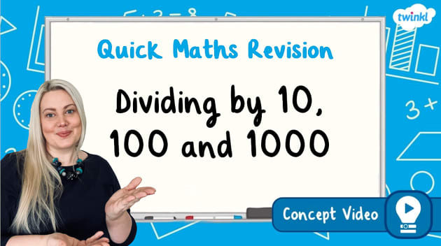 FREE! - 👉 Dividing by 10, 100 and 1000 | KS2 Maths Concept Video