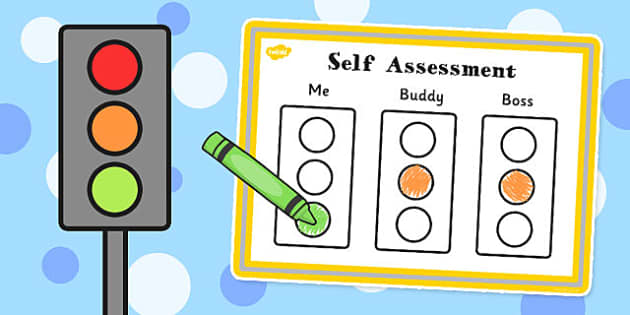 Child Self-Assessment Sheet Traffic Lights - self-assessment