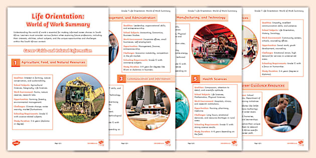 World of Work Grade 7 Summary (teacher made) - Twinkl