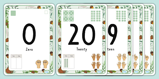 👉 * NEW * Acorn 0 to 20 Number Display Posters - Twinkl 👉 * NEW * Acorn 0 to 20 Number Display Posters - Twinkl