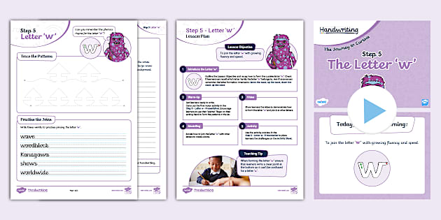 Twinkl Handwriting Scheme: Step 5 Letter 'w' Pack - Twinkl