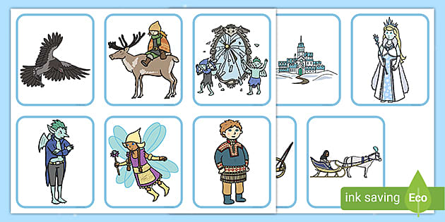 The Snow Queen Story Matching Cards (teacher made)