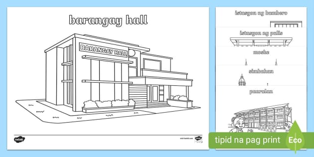 Mga Lugar Sa Pamayanan Coloring | Preschool | Twinkl Mga Lugar Sa Pamayanan Coloring | Preschool | Twinkl