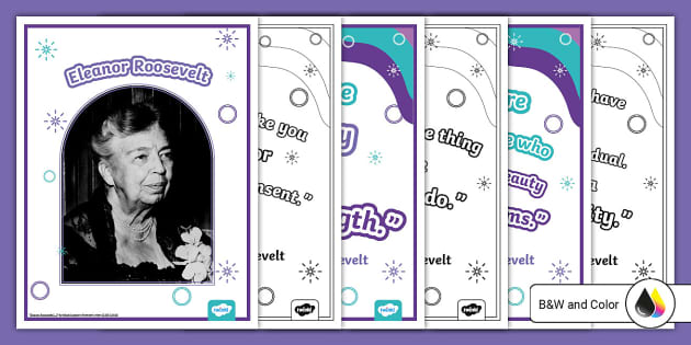 Eleanor Roosevelt Famous Quotes Posters for 3rd-5th Grade