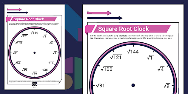 Square Root Clock Display (teacher made) - Twinkl Square Root Clock Display (teacher made) - Twinkl