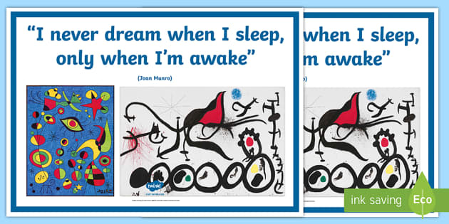 Joan Miró Quote A4 Display Poster öğretmen Yaptı