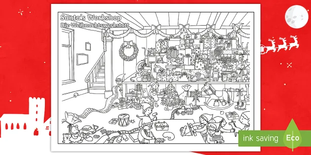 German Santa Coloring Page