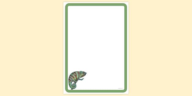 FREE! - Panther Chameleon Page Border | Page Borders | Twinkl