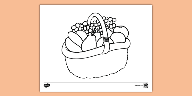 Hamper Coloring Pages