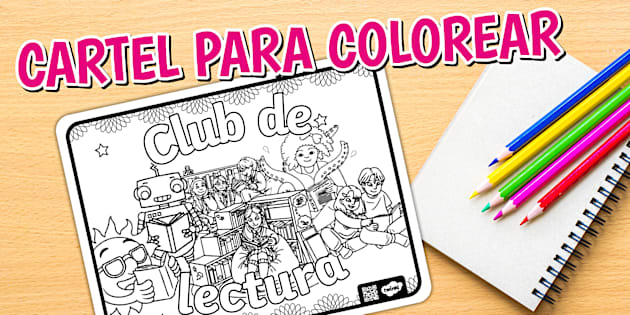Club de lectura - Primaria para colorear
