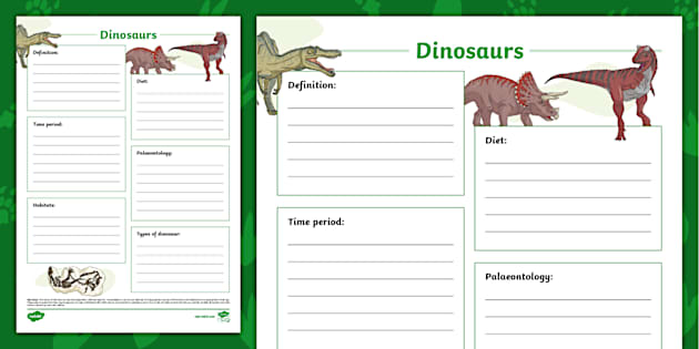 Dinosaur Fact File Template (nauczyciel wykonał) - Twinkl Dinosaur Fact File Template (nauczyciel wykonał) - Twinkl