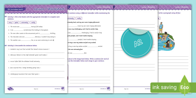 FREE! - ESL Curriculum Level 6, Lesson 1 Worksheet - Twinkl