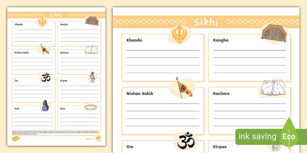 Sikhi Fact File Template (Lehrer gemacht) - Twinkl