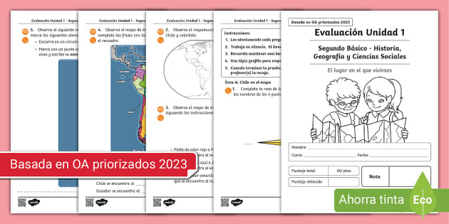 Evaluación Unidad 1 Segundo Básico Historia Sociales