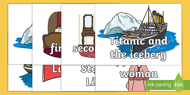 The Titanic Topic Words on Images (teacher made) - Twinkl