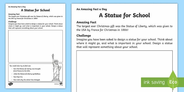 A Statue for School Worksheet / Worksheet (teacher made)