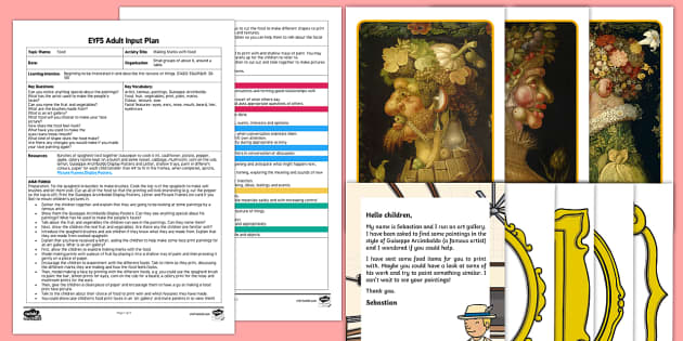 Making Marks with Food Adult Input Plan and Resource Pack