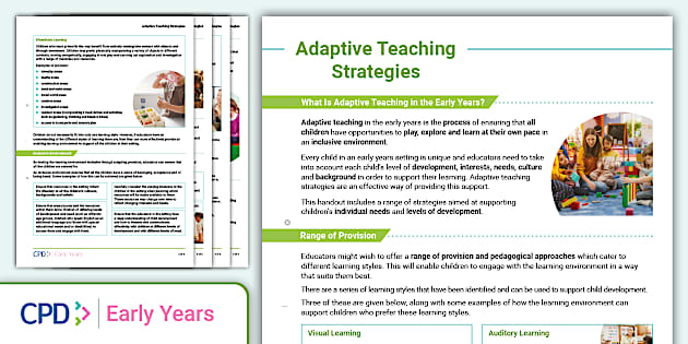 Adaptive Teaching Strategies | Handout (teacher made) Adaptive Teaching Strategies | Handout (teacher made)