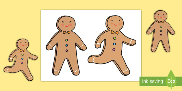 The Gingerbread Man Cut-Outs (teacher made) - Twinkl