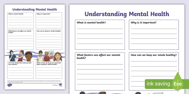 Mental Health Fact File Template, All About Mental Health