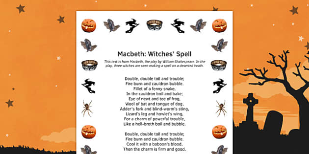 Macbeth Witches Spell - macbeth, witches, spell, ks3, english, shakespeare