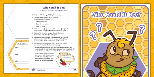 Who Could It Bee? Getting to Know You Game (teacher made) Who Could It Bee? Getting to Know You Game (teacher made)