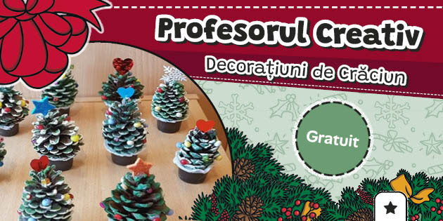 Brăduțul fericit – Profesorul creativ Decorațiuni de Crăciun