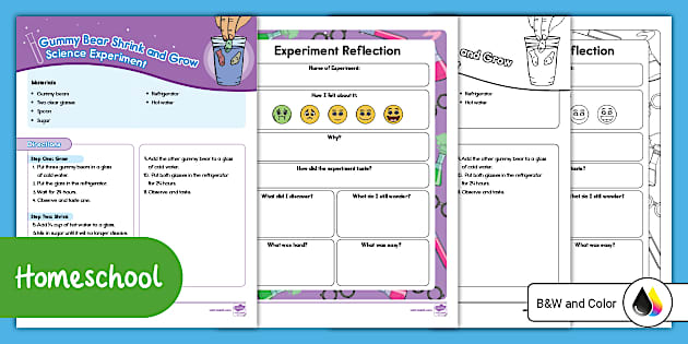 Edible Gummy Bear Shrink and Grow Science Experiment for Kids