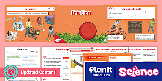Science: Forces: Friction Year 5 Lesson 3 (teacher made)