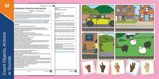 EYFS Maths Train Track Counting Adult Input Plan and Pack