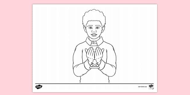 BSL Child Study Colouring | Colouring Sheets (Teacher-Made)