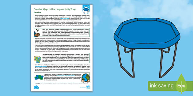 EYFS Ages 3-5 Large Activity Trays: Earth Day - Twinkl