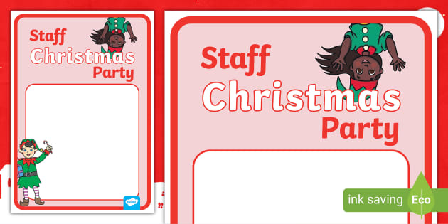 Christmas Poster Template Staff Christmas Party Poster