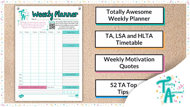 FREE! - Teaching Assistant Weekly Planner (teacher made)