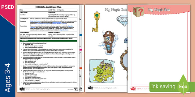 EYFS PSED My Magic Box Input Plan and Resource Pack - Twinkl