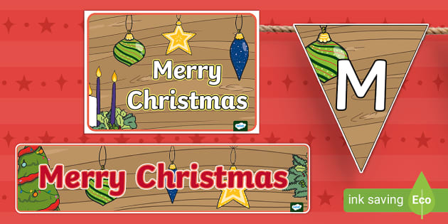 Wooden Themed Christmas Decoration Pack (teacher made)