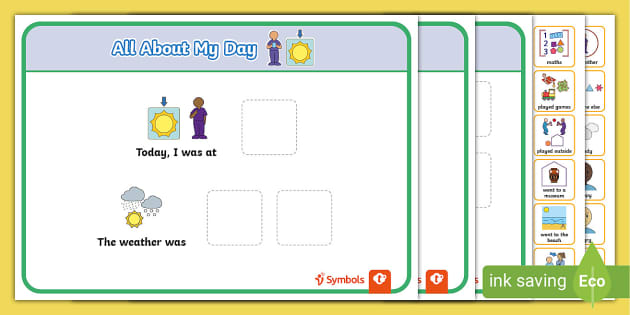 Twinkl Symbols: All About My Day (Teacher-Made) - Twinkl