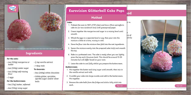 Eurovision Glitterball Cake Pops | Twinkl Party