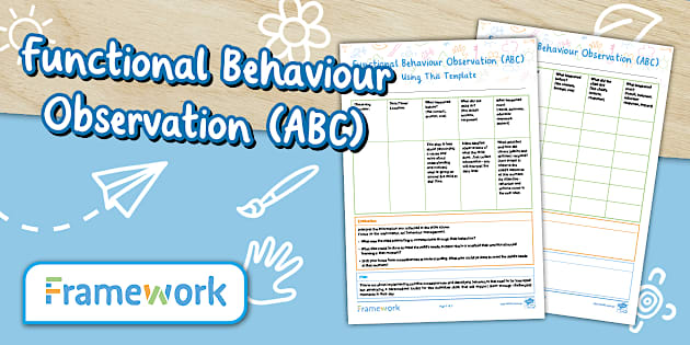 EYLF Functional Behaviour Observation ABC Template