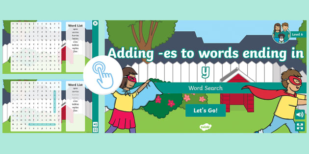Level 6 adding es To Words Ending In Y Word Search Level 6 adding es To Words Ending In Y Word Search