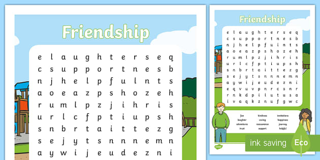 Friendship Word Search | SPHE Resources (teacher made)